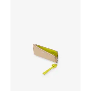 Loewe Knot Coin Leather Card Holder - Beige/lemon