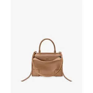 Loewe Amazona 180 Small Leather Top-handle Bag - Mocha