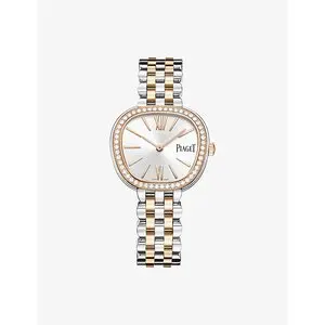 PIAGET Stainless Steel Quartz Watch With Diamond Bezel - Two Tone