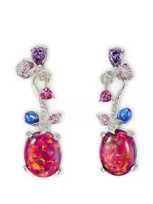 ANABELA CHAN Carnivora Multi-stone Earrings - Silver