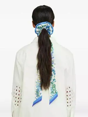 FERRAGAMO Silk Floral Print Scrunchie