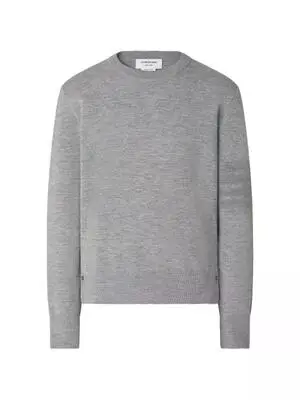 Thom Browne 4-bar Ottoman Milano-stitch Crew Neck Sweater - Red