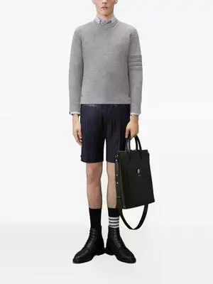 Thom Browne 4-bar Ottoman Milano-stitch Crew Neck Sweater