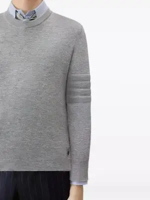 Thom Browne 4-bar Ottoman Milano-stitch Crew Neck Sweater