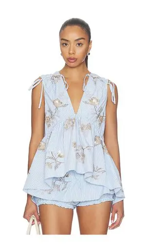 AKNVAS Lamia Poplin Top - Multi