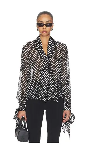 Frame Polka Dots Blouses