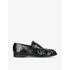 Steve Madden Gala Faux-leather Penny Loafers - Black