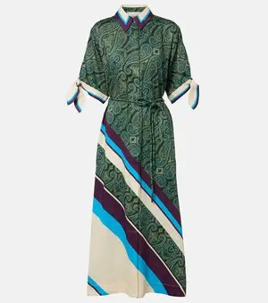 ALEMAIS Joni Printed Linen-blend Shirt Dress - Multicoloured