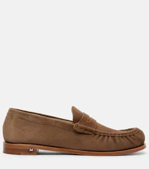 Max Mara Suede Penny Loafers