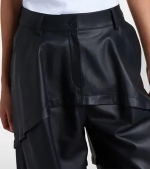 Loewe Paneled Wide-leg Leather Trousers