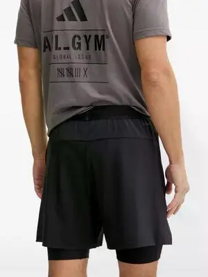 Adidas Layered Logo Shorts - Black