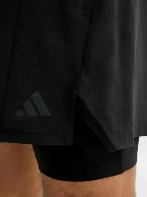 Adidas Layered Logo Shorts - Black