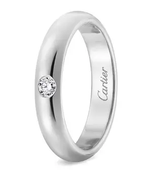 Cartier Platinum And Diamond 1895 Wedding Ring - Silver