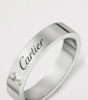 Cartier Platinum And Diamond C De Wedding Band