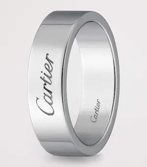 Cartier C De Platinum Wedding Band - Silver