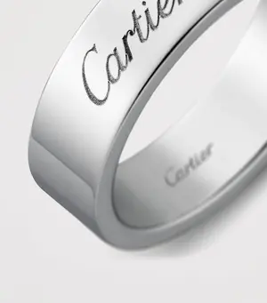 Cartier C De Platinum Wedding Band - Silver