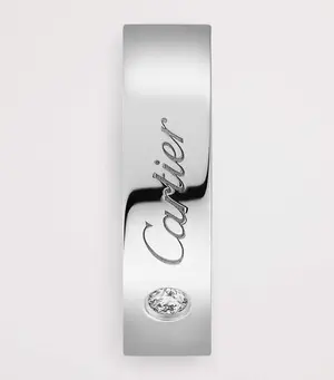 Cartier Platinum And Diamond Wedding Band - Silver