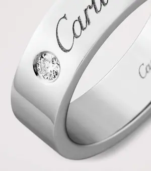 Cartier Platinum And Diamond Wedding Band - Silver
