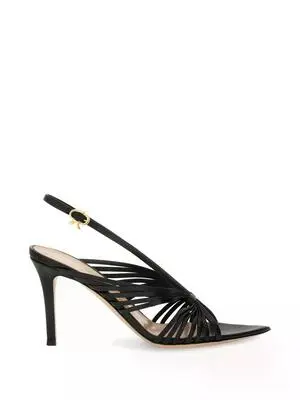 GIANVITO ROSSI Leather Pointed Toe Stiletto Sandals