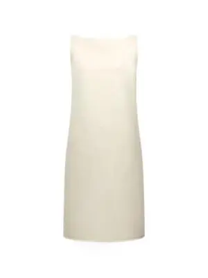 Another Tomorrow Double-face Sheath Midi Dress