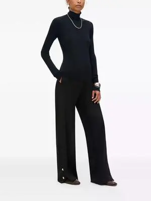Another Tomorrow Ribbed Turtleneck Long Sleeve Sweater