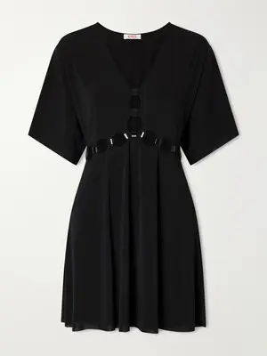 ERES Connection Cutout Jersey Mini Dress - Black