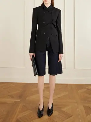 Khaite Rolo Double-breasted Wool And Silk-blend Blazer