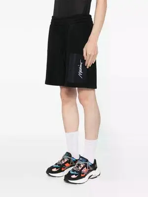 Moschino Embroidered Cotton Blend Jersey Shorts