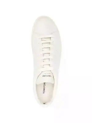TOM FORD Warwick Grain Leather Sneakers - Neutrals