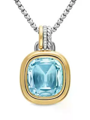 David Yurman Mercer Topaz And Diamond Necklace - Silver