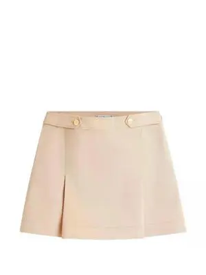 Tommy Hilfiger Button Detail Pleated Skirt - Neutrals
