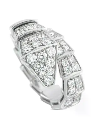 BVLGARI Serpenti Viper Diamond Ring In 18k White Gold - Silver