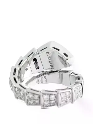 BVLGARI Serpenti Viper Diamond Ring In 18k White Gold