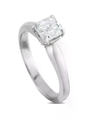JACOB & CO Platinum 1.01ct Cushion-cut Diamond Solitaire Ring