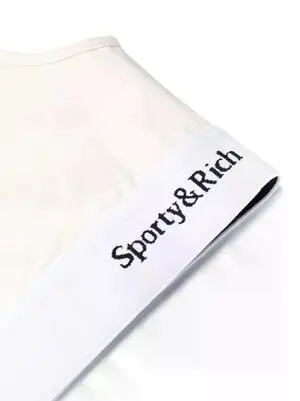SPORTY & RICH Logo-underband Bandeau Bra - Neutrals