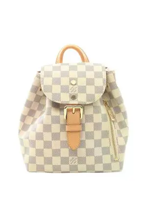 LOUIS VUITTON Damier Azur Sperone Bb Backpack - White