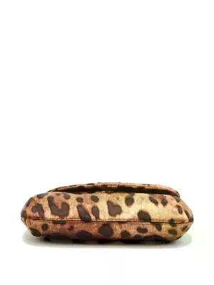 Dolce & Gabbana Leopard Print Flap Clutch Bag