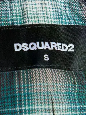 Dsquared2 Checkered Knit-overlay Shirt