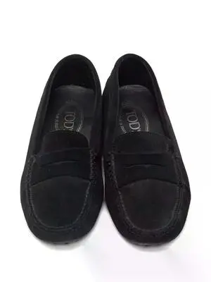 TOD'S Suede Gommino Loafers - Black