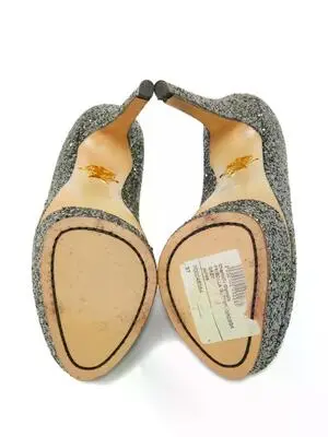 CHARLOTTE OLYMPIA Dolly Glittered Platform Pumps