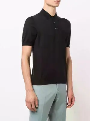 BARBA NAPOLI Short-sleeve Silk Polo Shirt