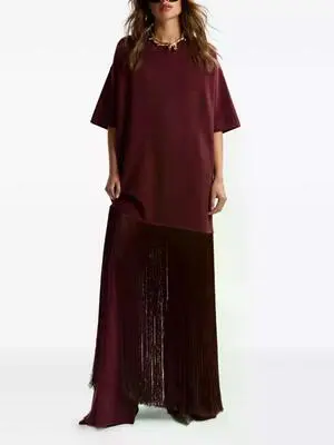 Essentiel Antwerp Fringed Hem Maxi Dress