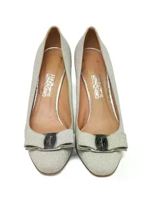 FERRAGAMO Vara Bow Glitter Pumps