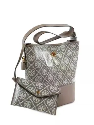 Tory Burch T Monogram Bucket Bag - Neutrals