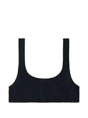 MC2 SAINT BARTH Naima Crinkled Bikini Top - Black