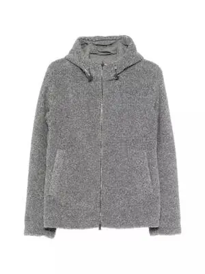 Herno Hooded Bouclé-effect Coat
