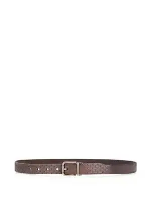 Dolce & Gabbana Scales-effect Leather Belt - Brown