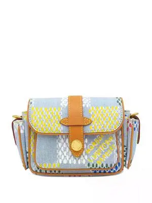 LOUIS VUITTON Damier Denim Cargo Wearable Wallet Crossbody Bag - Blue