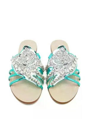 Miu Miu Embellished Flat Sandals