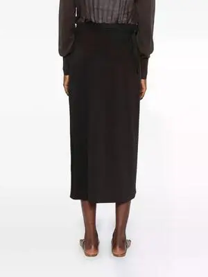 Paloma Wool Wrap Front Slit Midi Skirt